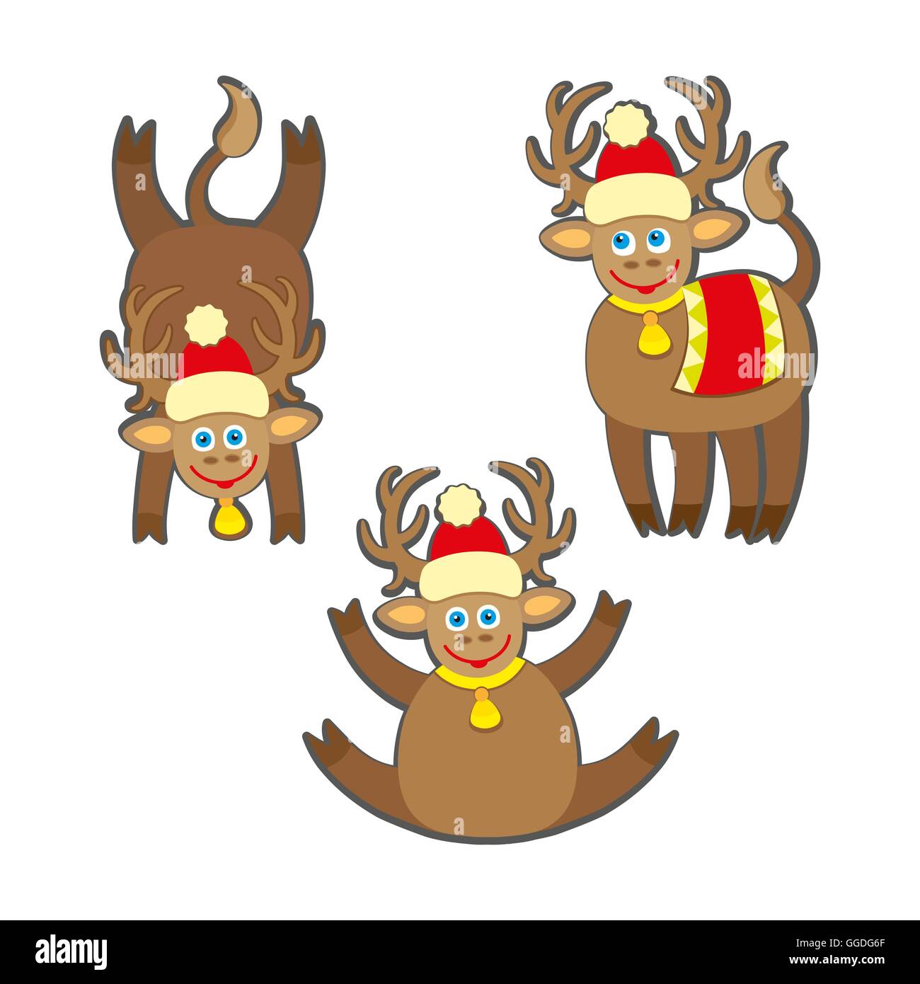 Holiday christmas reindeer light Stock Vector Images - Alamy