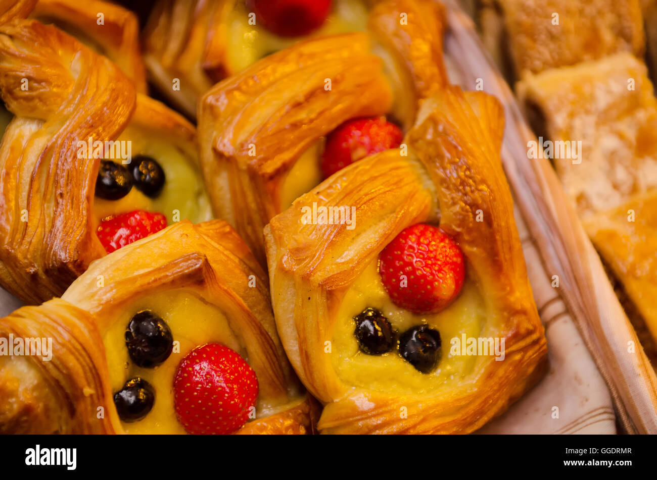 Summer cherry puff pastry hi-res stock photography and images - Alamy