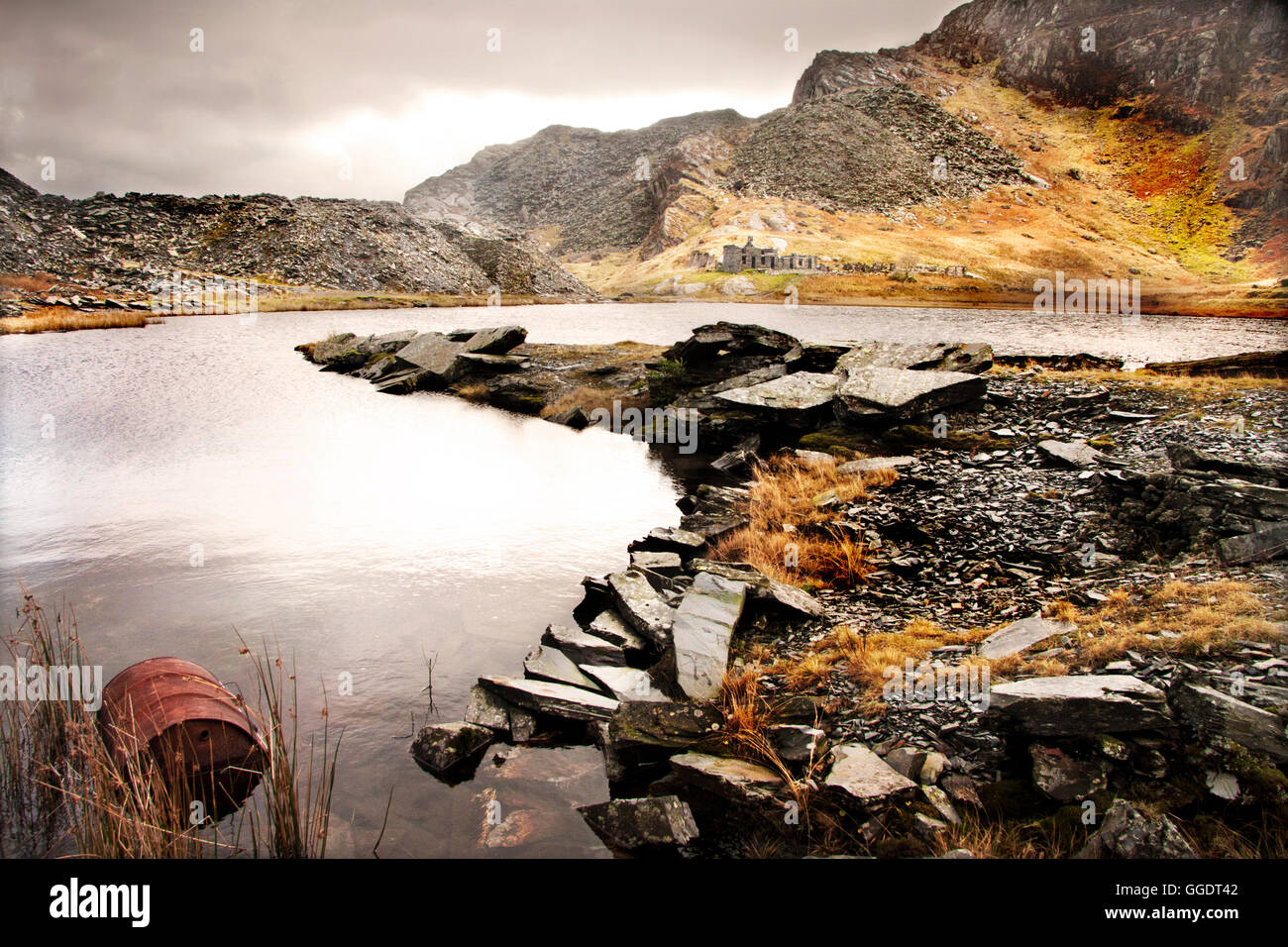 Cwmorthin slate mine. North Wales Stock Photo - Alamy