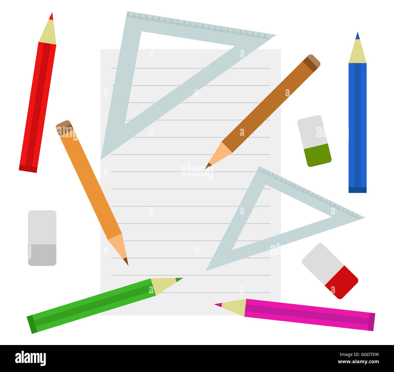 tools for school Stock Photo - Alamy