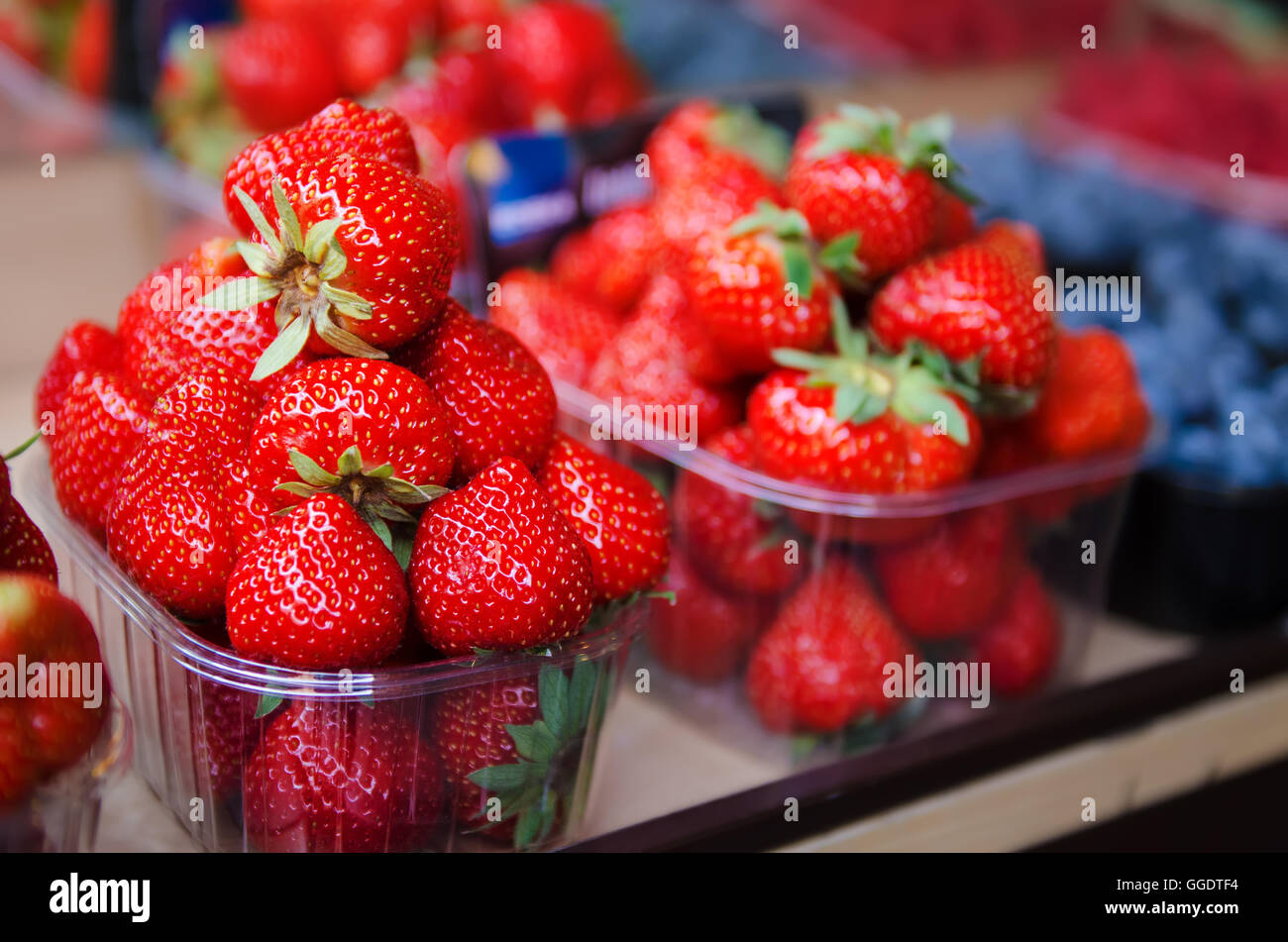 Strawberry at market Stock Photo - Alamy