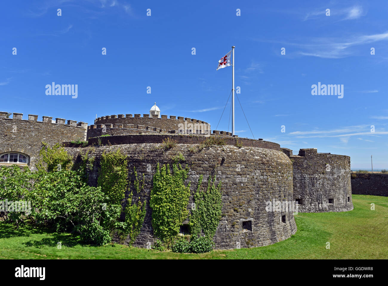 Deal Castle, Kent, was built by the order of King Henry VIII and it is ...