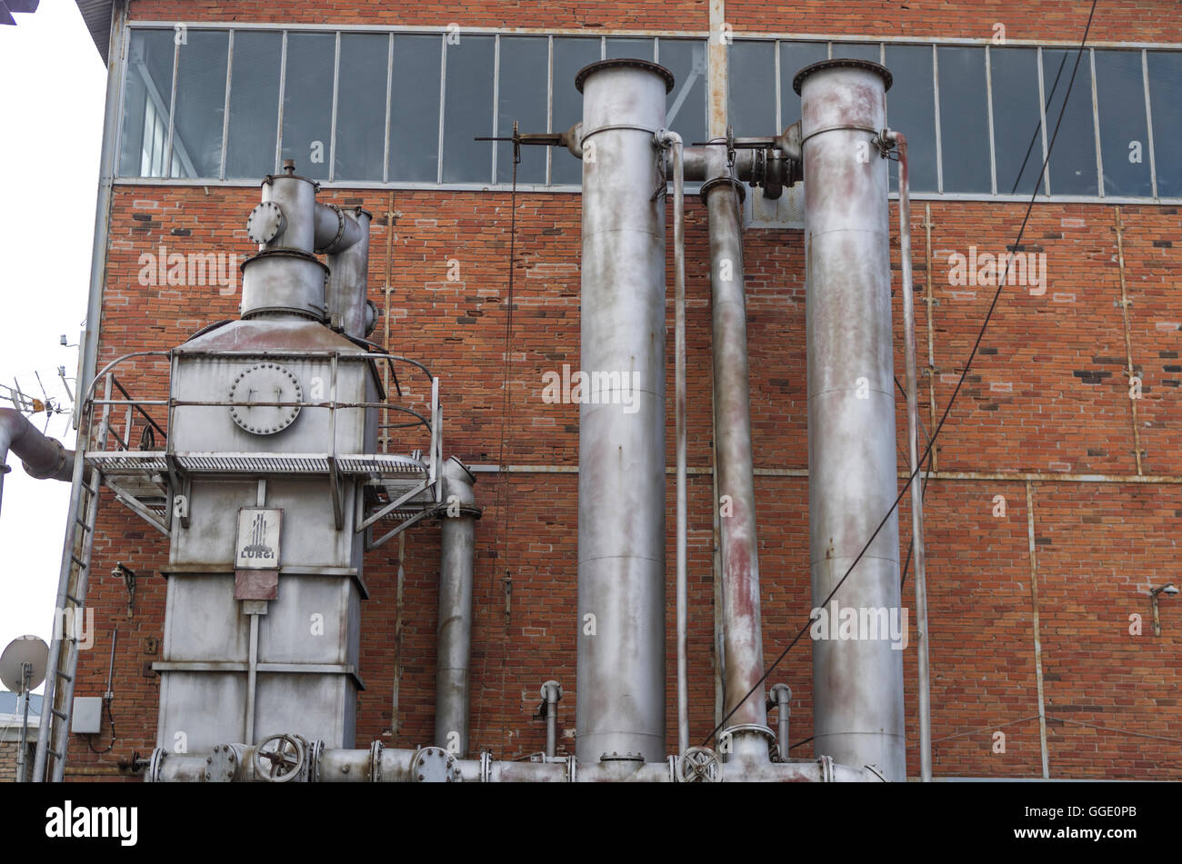 Old Industrial Chimney without smoke, on blue sky Stock Photo - Alamy