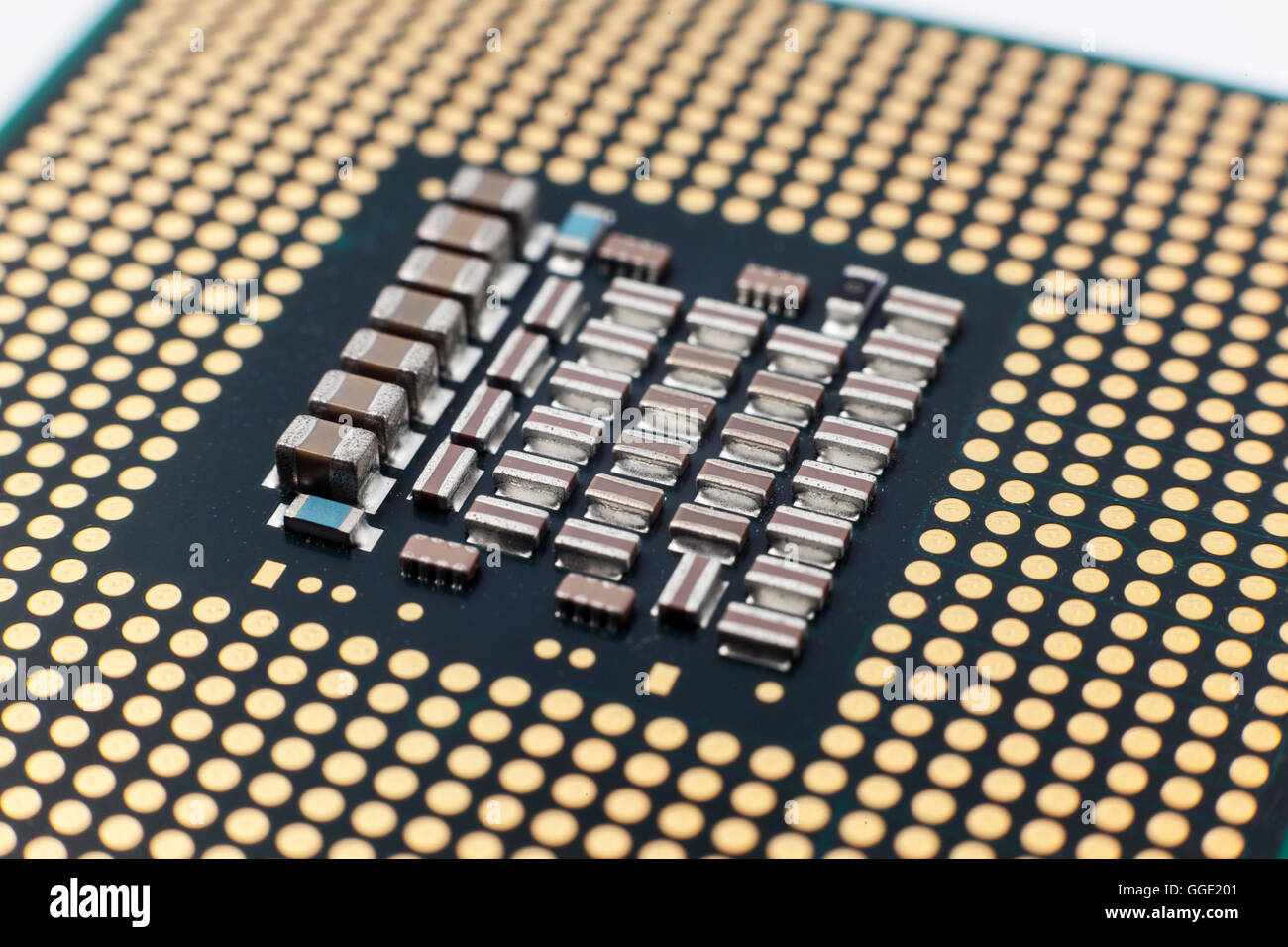 Computer processor cpu closeup Stock Photo - Alamy