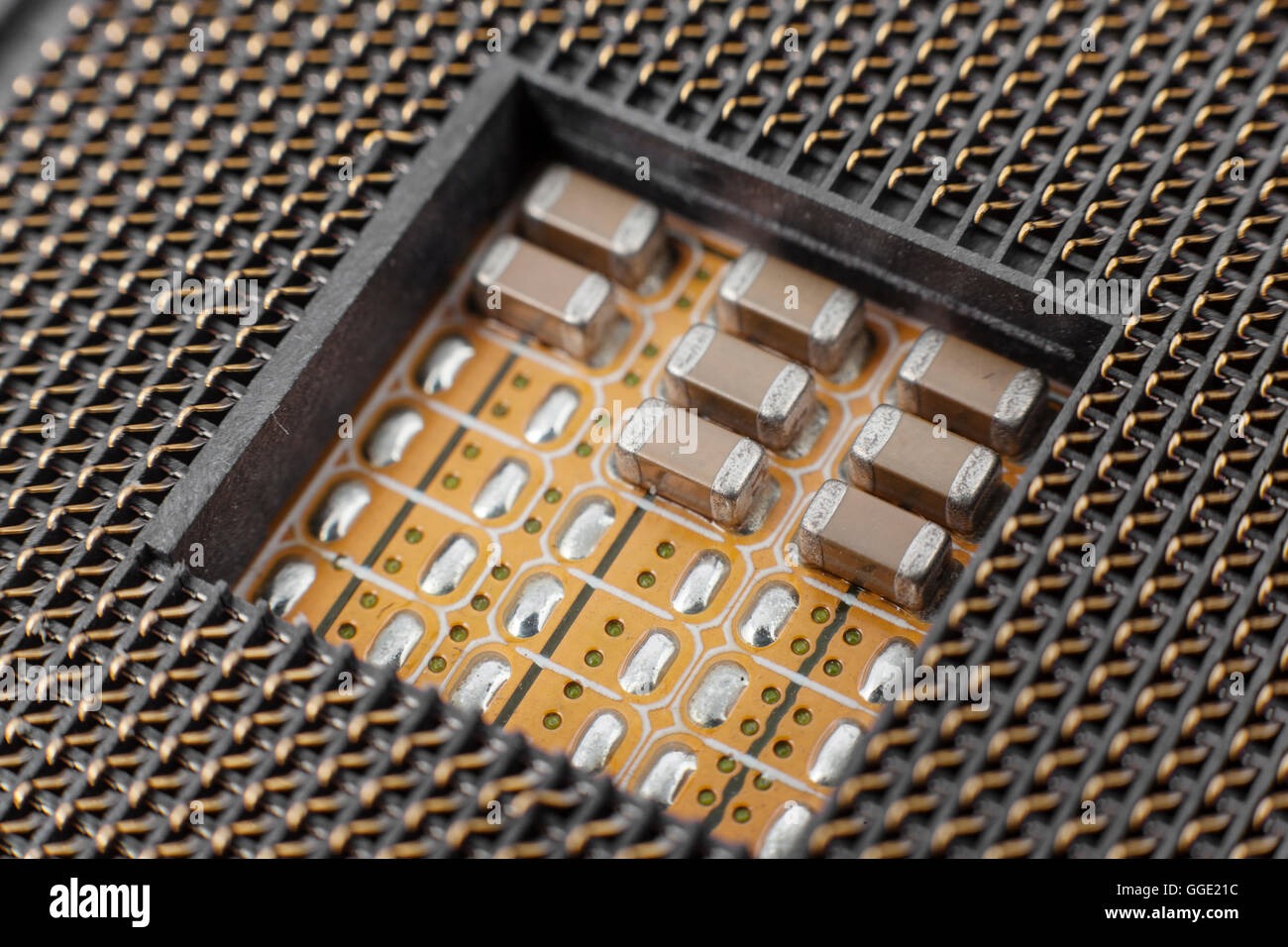 Computer processor cpu closeup Stock Photo - Alamy
