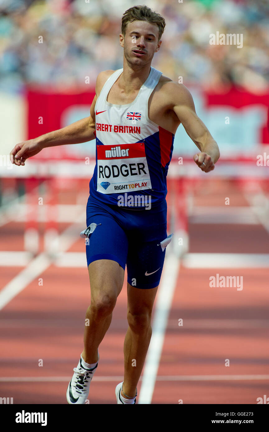 LONDON, ENGLAND - JULY 22: Sebastian Rodger competing in the Men's 400m ...