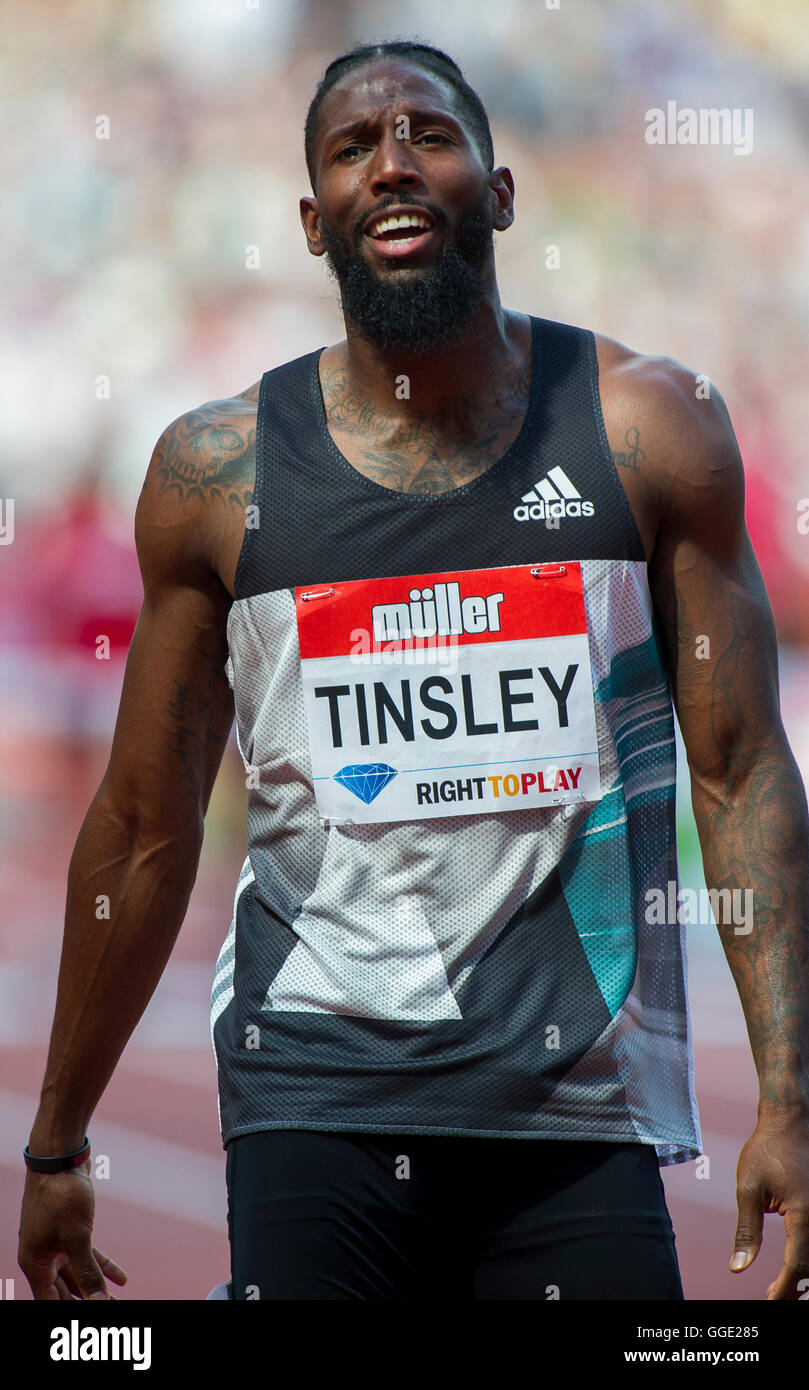 LONDON, ENGLAND - JULY 22: Michael Tinsley competing in the Men's 400m ...