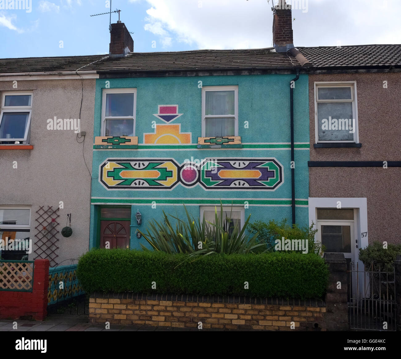 Terrace homes in Central Cardiff, August 2016 Stock Photo - Alamy