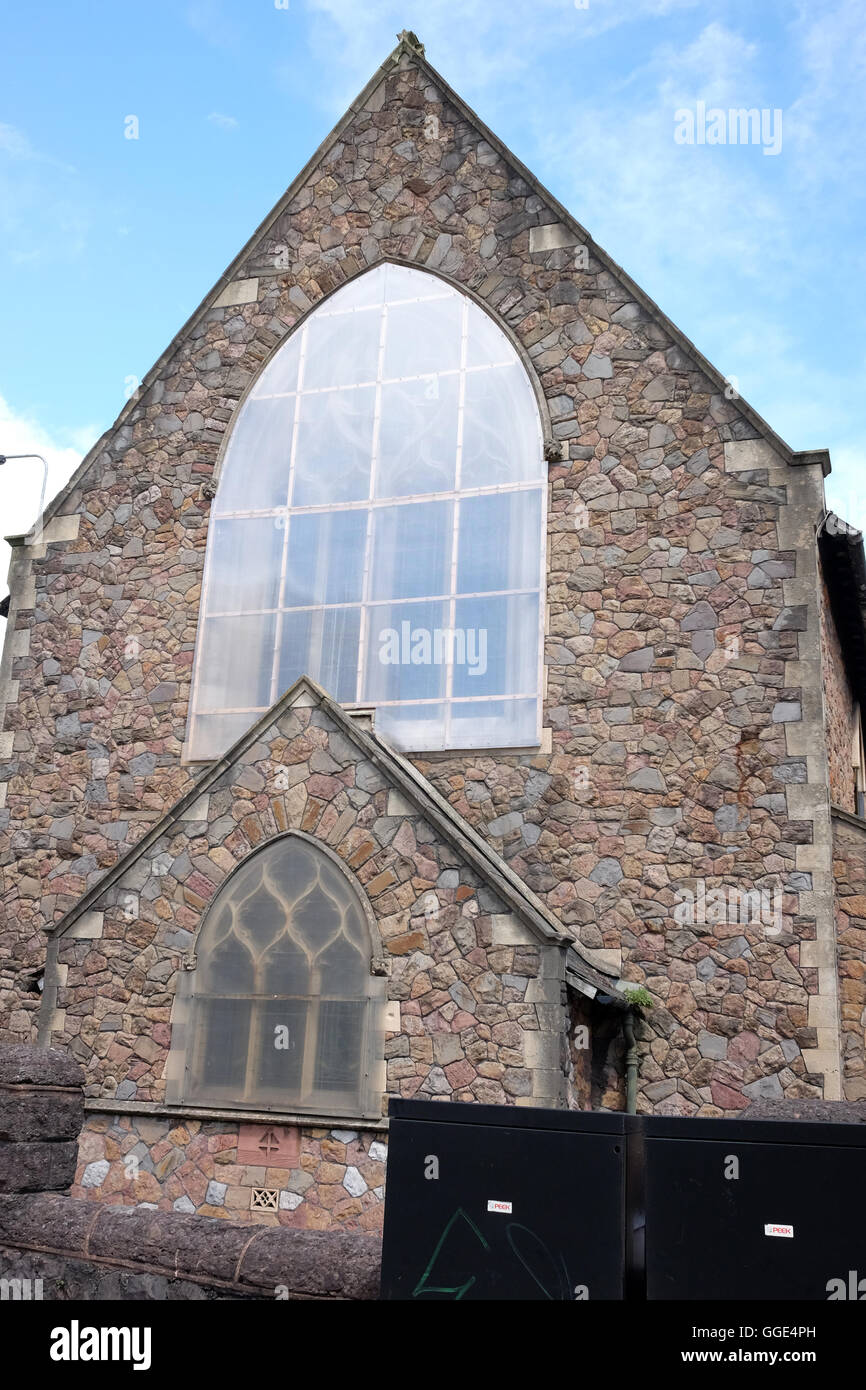 4th August 2016 - Church wall with protected window to prevent damage ...