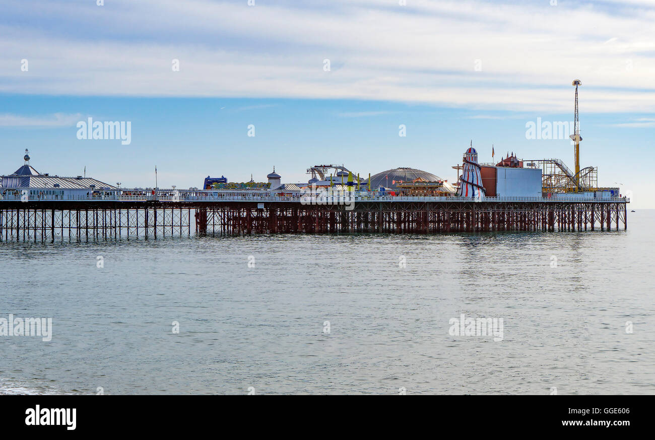 Brighton's iconic Victorian pier on the South Coast of the UK Stock ...