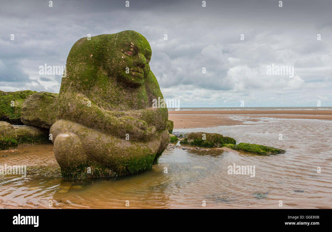 sculpture of a fat ogre by the sea at Blackpool Stock Photo - Alamy