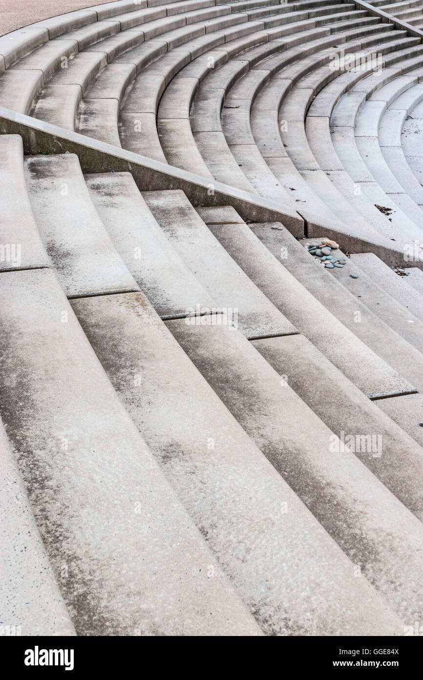 abstract image curved concrete steps Stock Photo - Alamy
