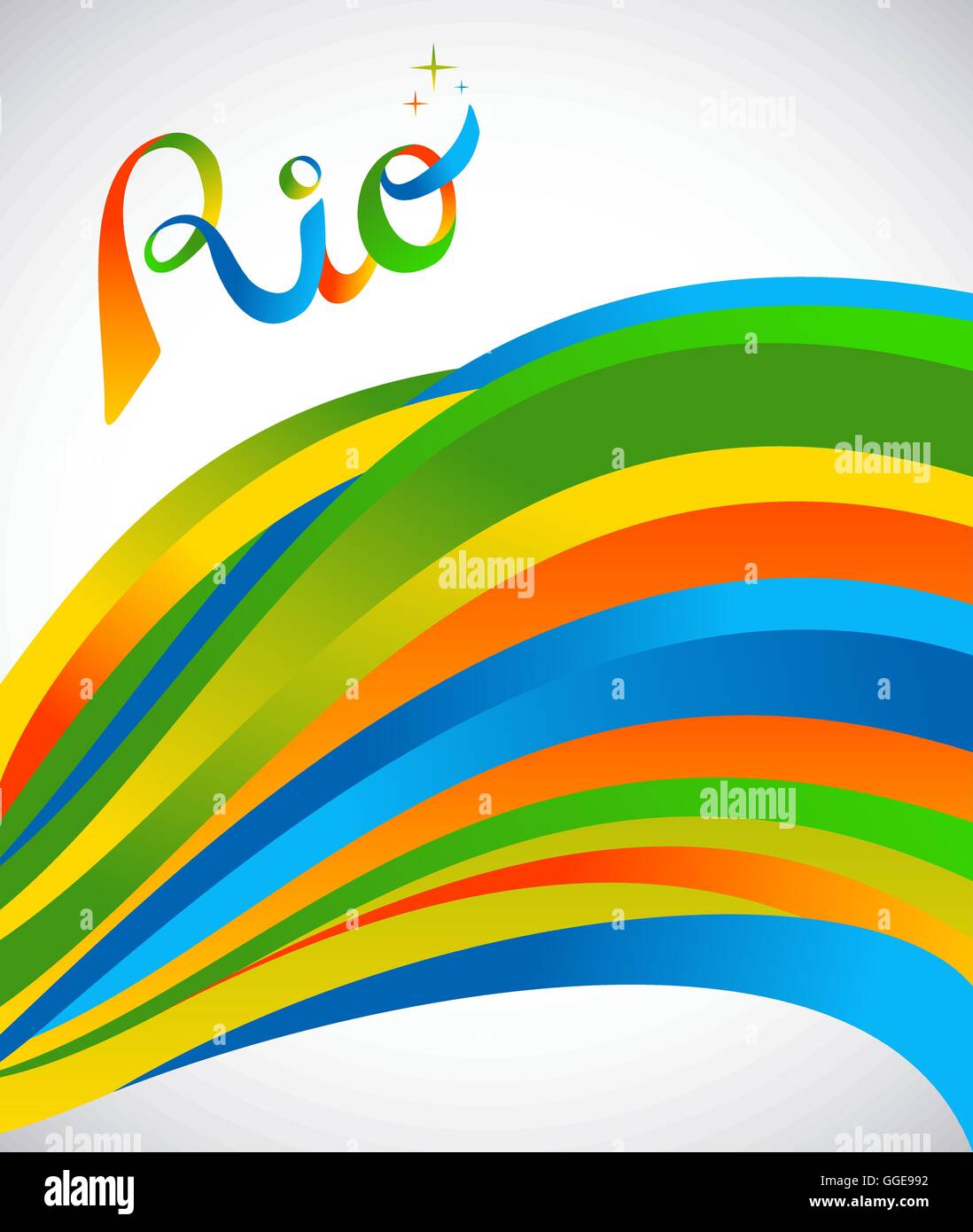 Rio de janeiro brazil typography design in vibrant colors with colorful ...
