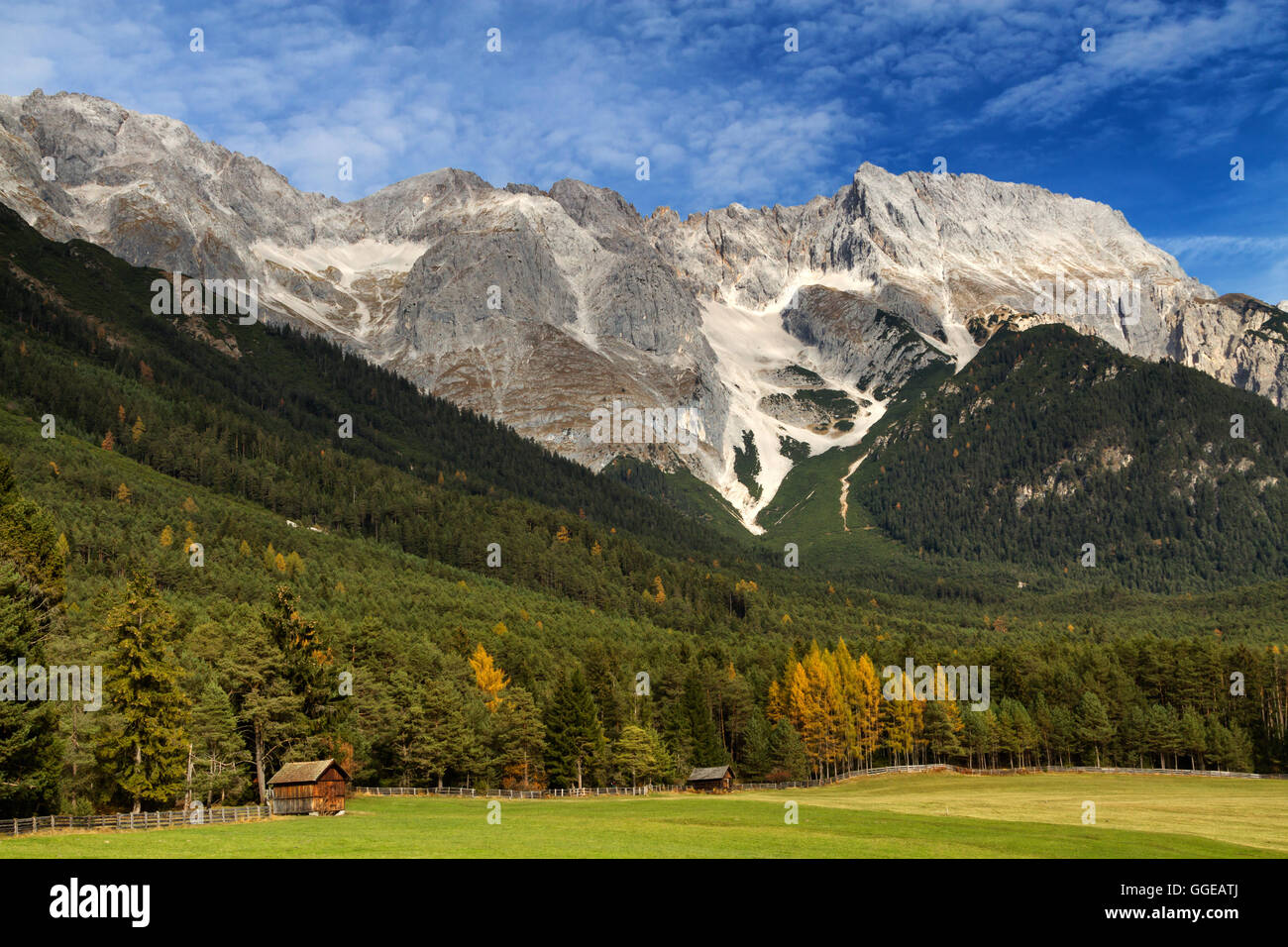 Mieminger Plateau, Mountains in autumn, Tyrol, Austria Stock Photo - Alamy
