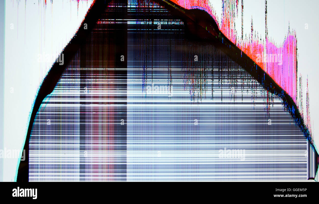 tv screen with static noise. bad signal reception Stock Photo - Alamy