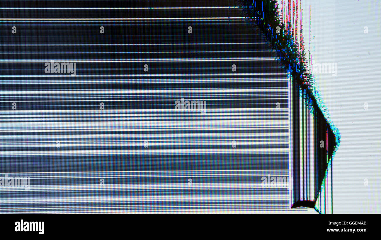 tv screen with static noise. bad signal reception Stock Photo - Alamy