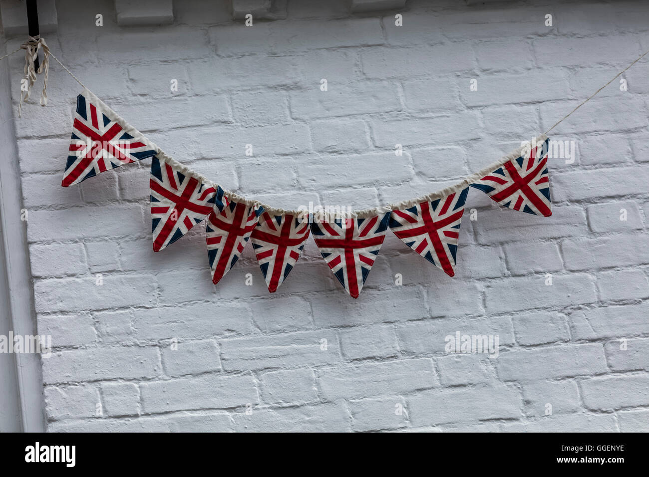 Union flag bunting on white hi-res stock photography and images - Alamy