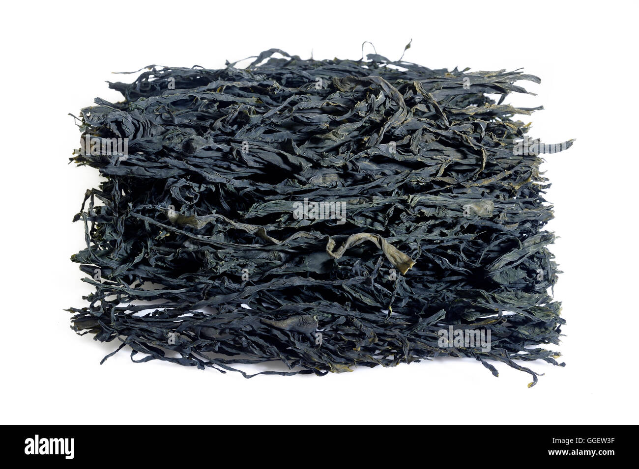 Dried seaweed on white Cut Out Stock Images & Pictures - Alamy