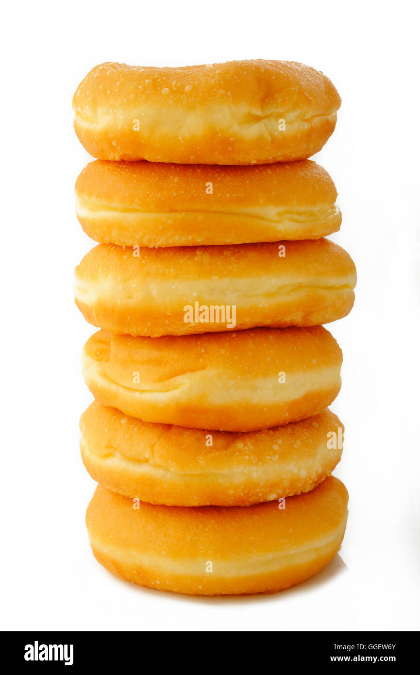 Donuts on white background Stock Photo - Alamy