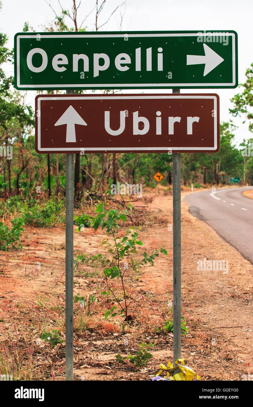 Northern territory darwin world heritage sign hi-res stock photography ...