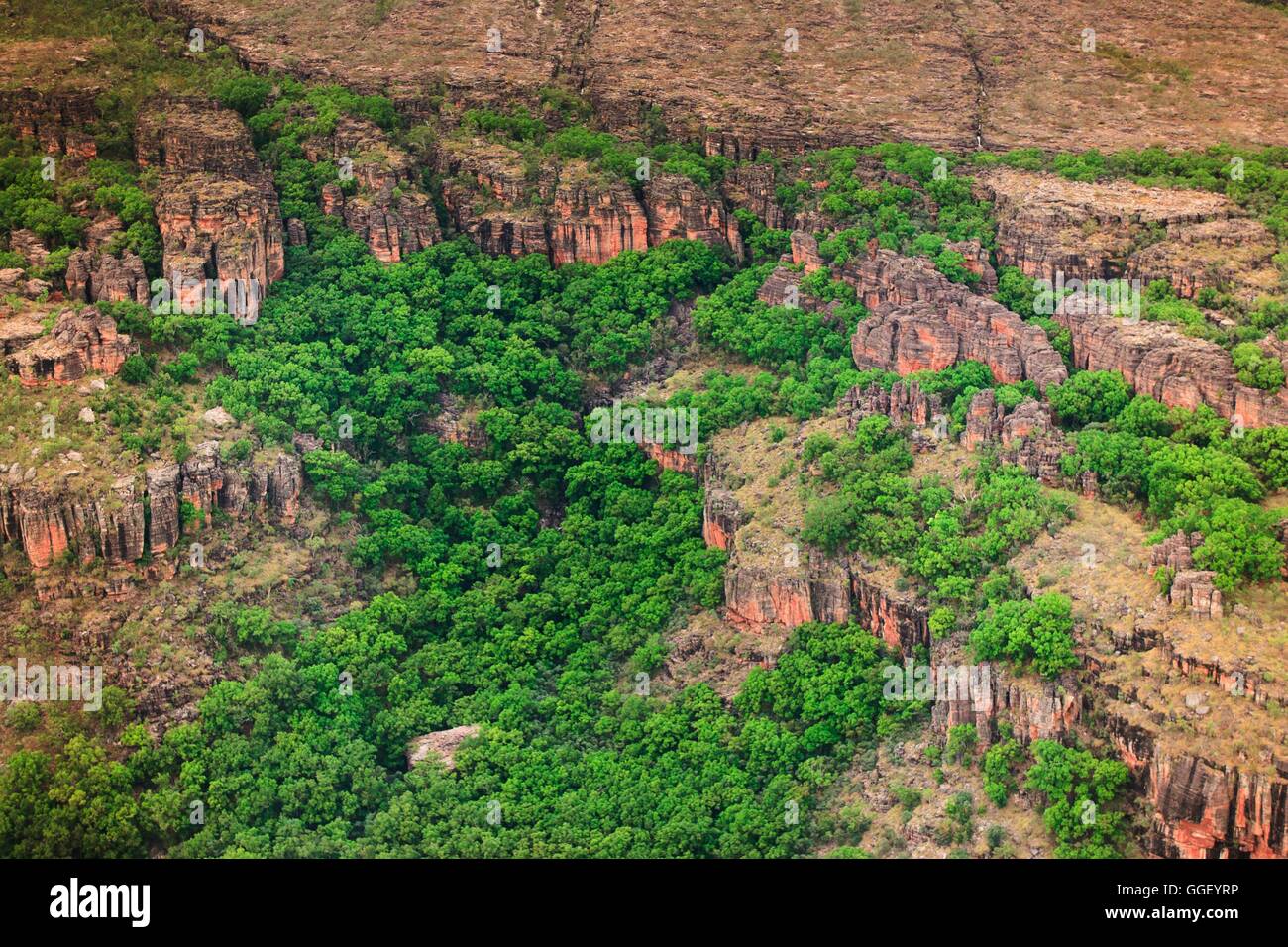 An aerial view of the Arnhemland escarpment Stock Photo - Alamy