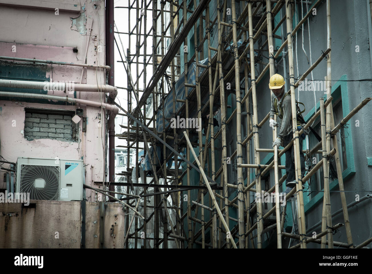Traditional Bamboo Scaffolding Hong Kong Stock Photo - Alamy