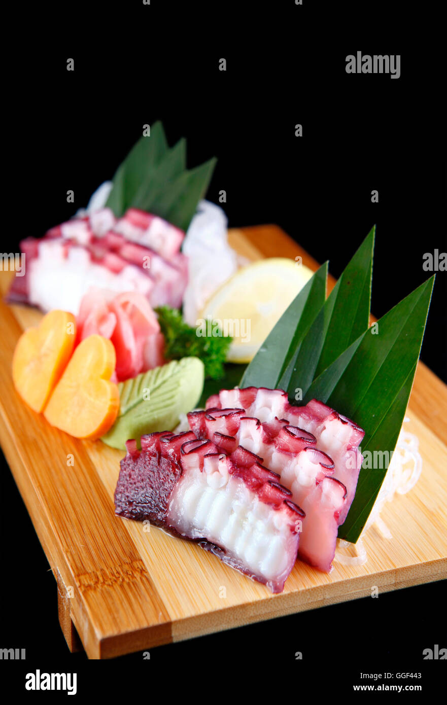 Sashimi of octopus Stock Photo - Alamy
