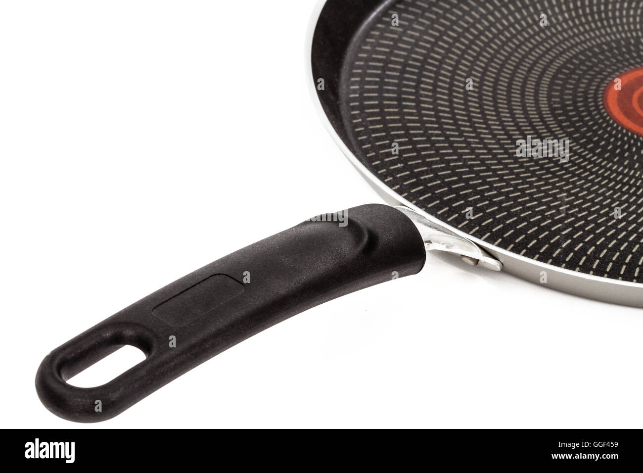 Frying pan close-up, isolated on white background, with clipping path ...