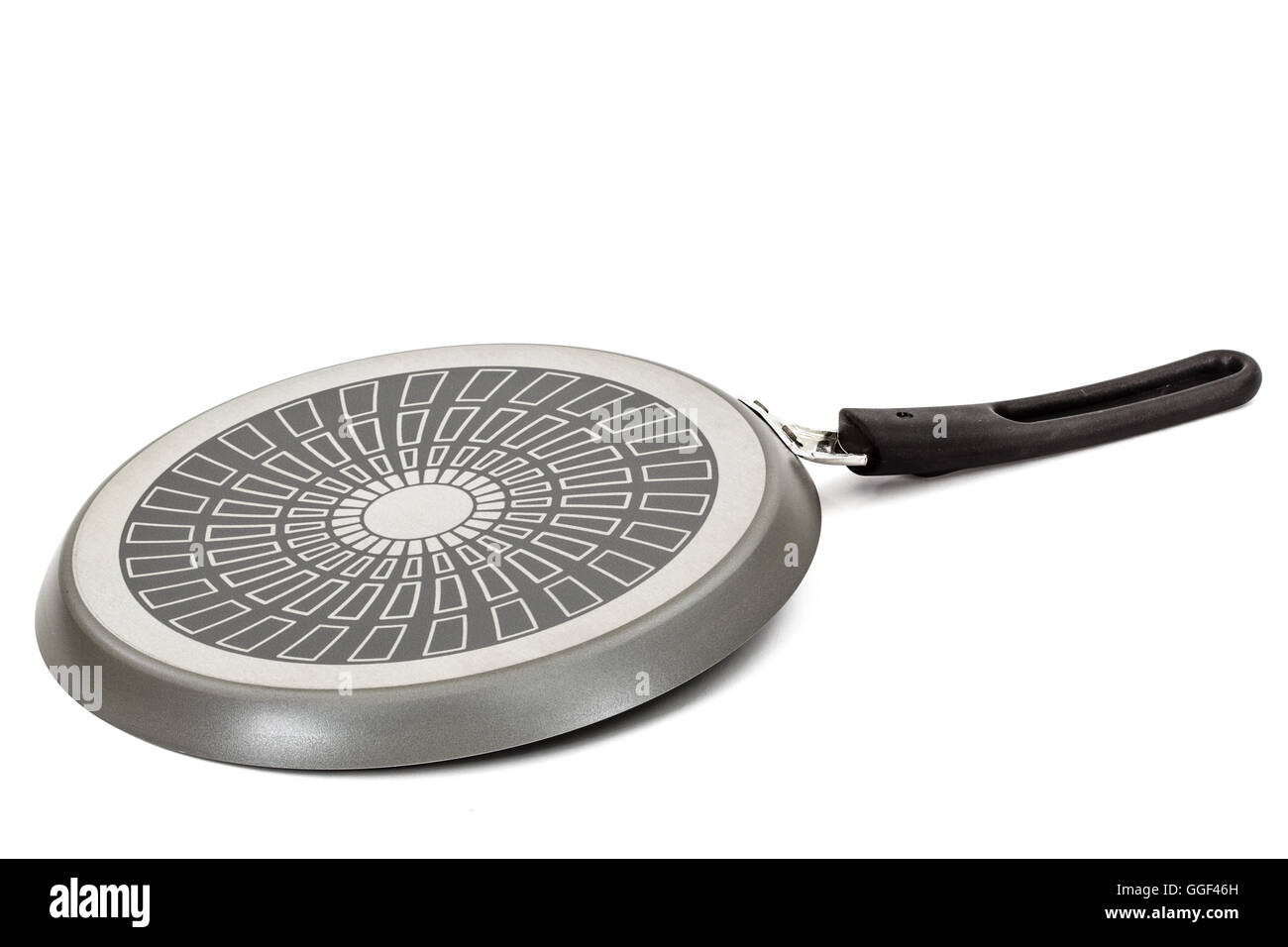 Frying pan bottom up, isolated on white background, with clipping path ...