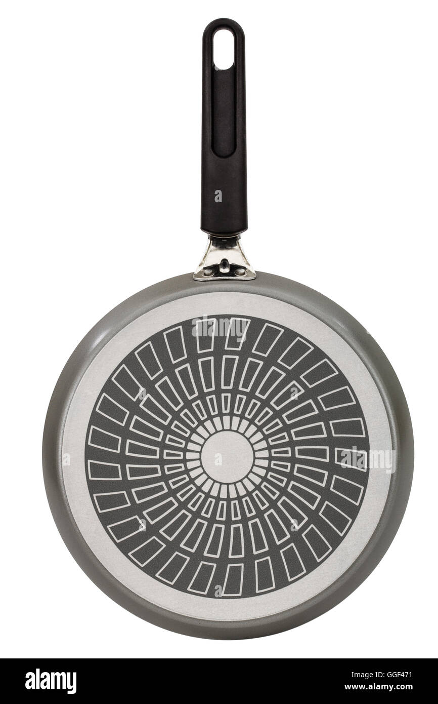 Frying pan bottom up, isolated on white background, with clipping path ...
