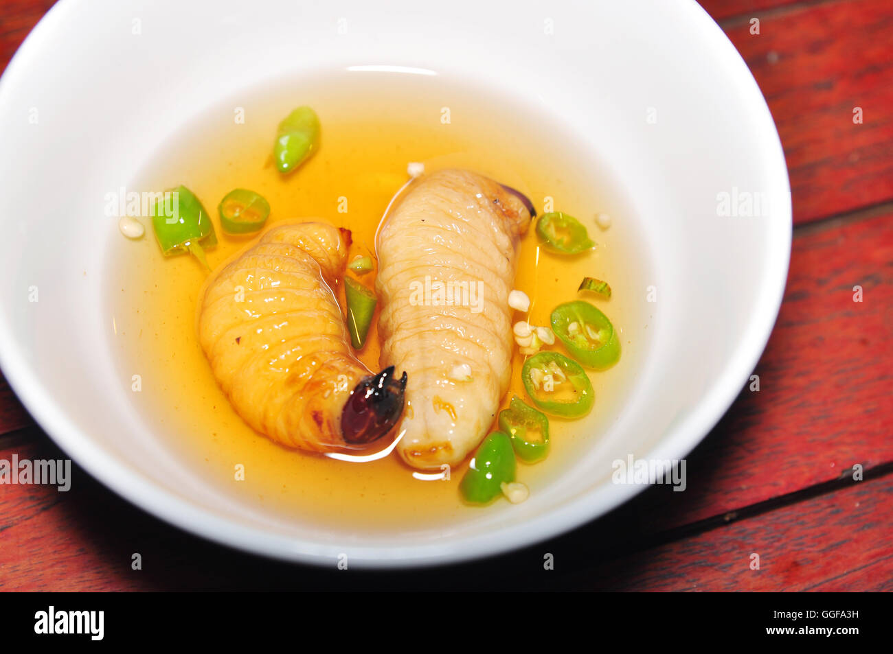 Red Palm Weevil Larva or Coconut worm or Duong dua or sago worm ...