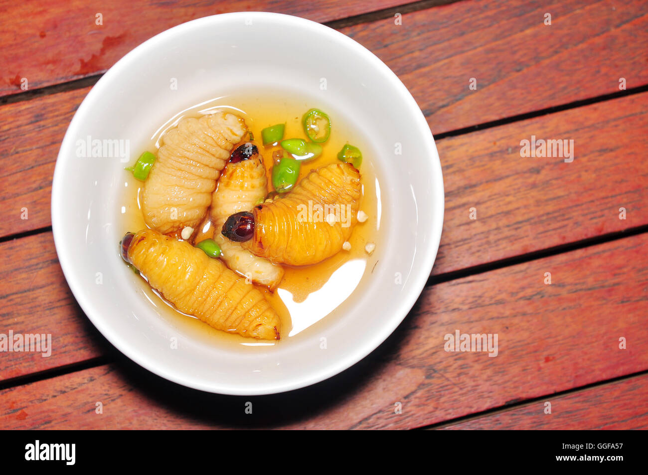 Red Palm Weevil Larva or Coconut worm or Duong dua or sago worm ...