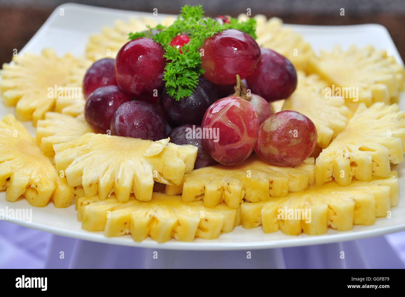 Dish of tropical Fruits Stock Photo - Alamy