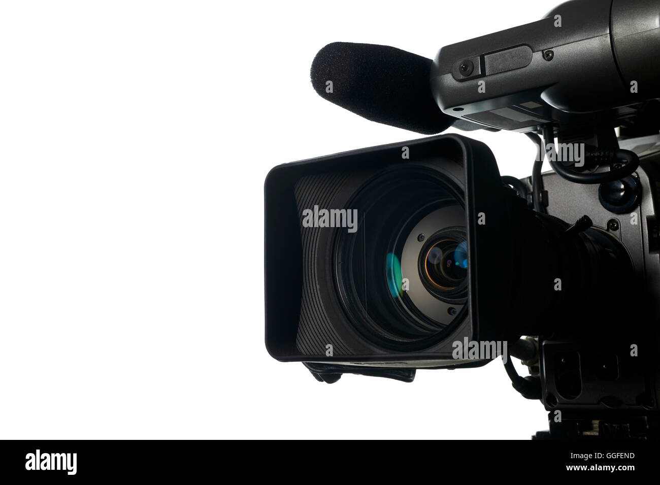 Professional digital video camera, isolated on white background Stock ...