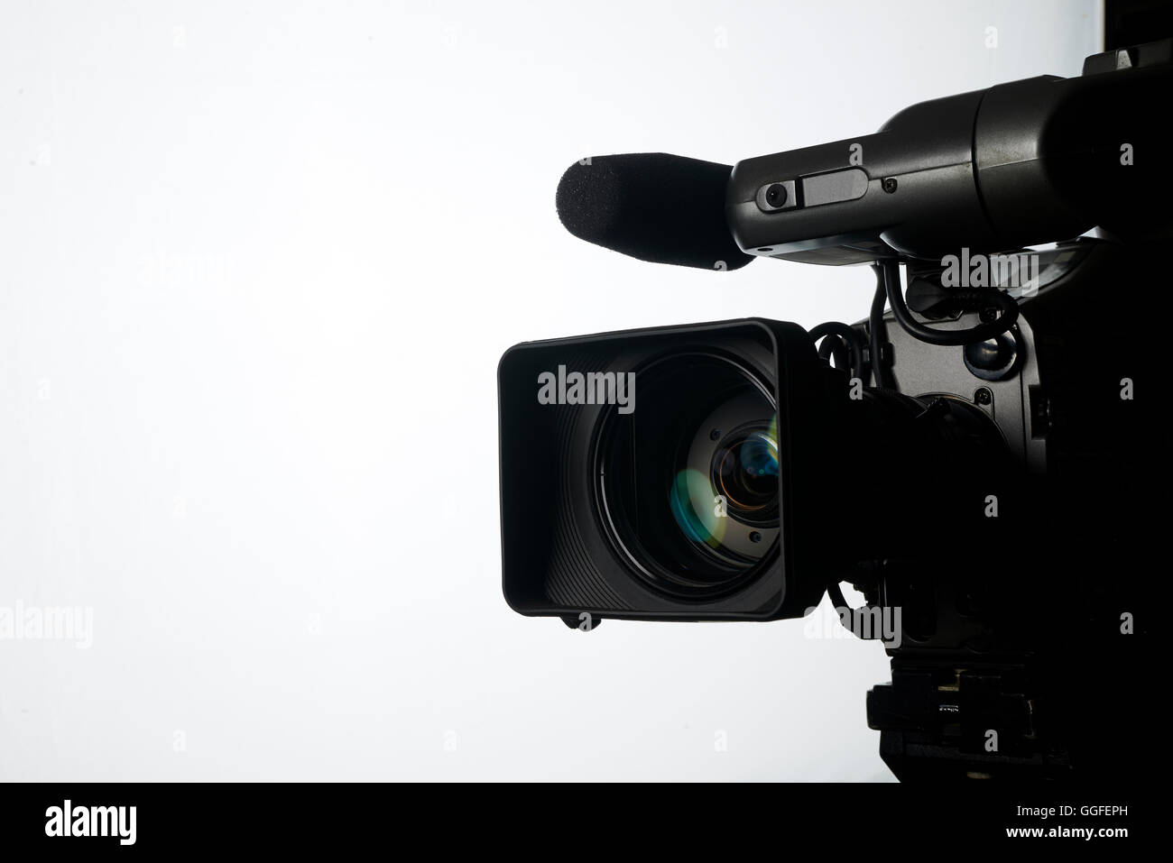 Professional digital video camera, isolated on white background Stock ...