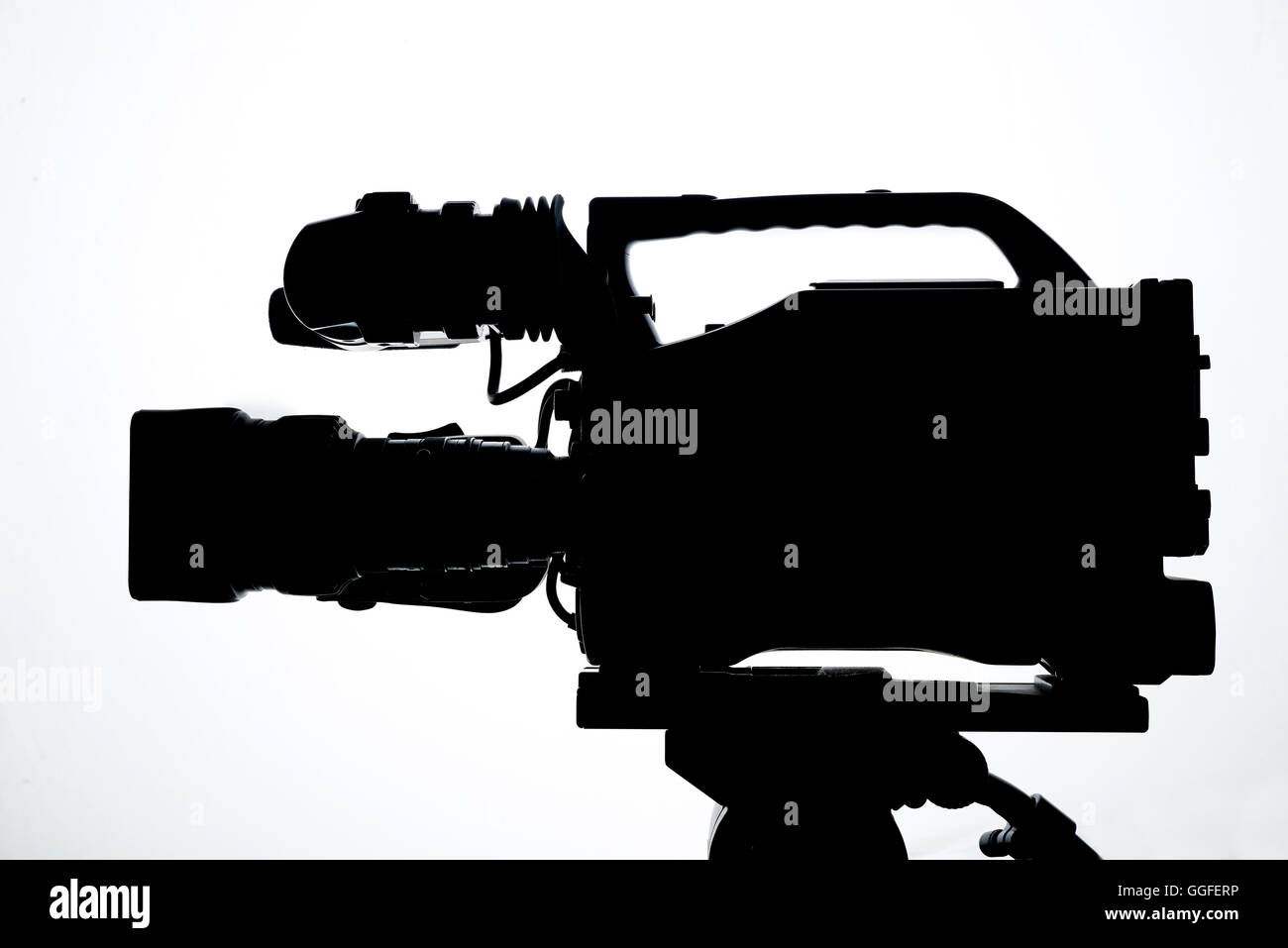 Professional digital video camera, isolated on white background Stock ...