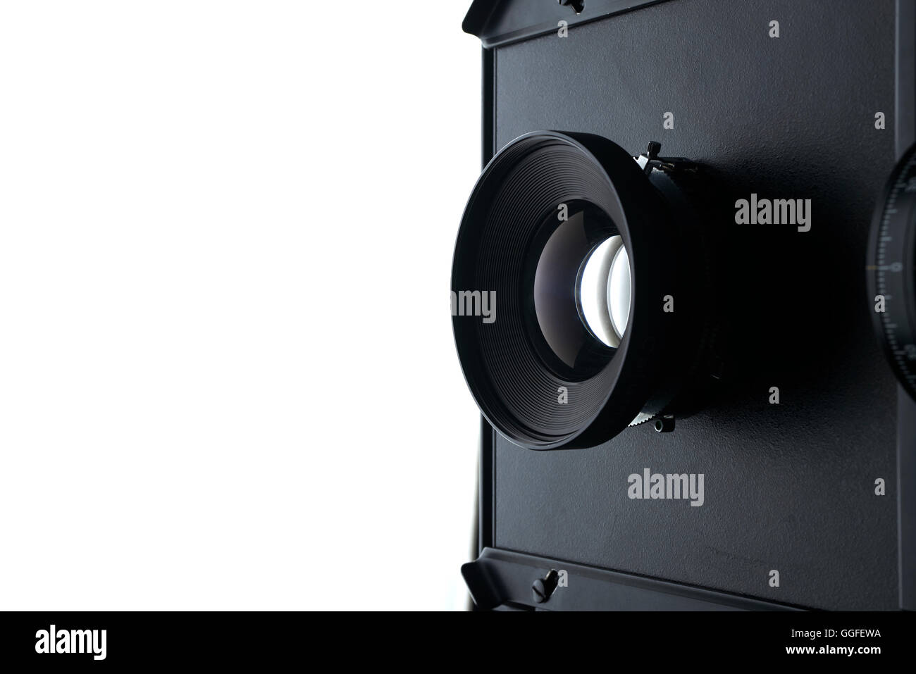 Profesional large format view camera, isolated on white background ...