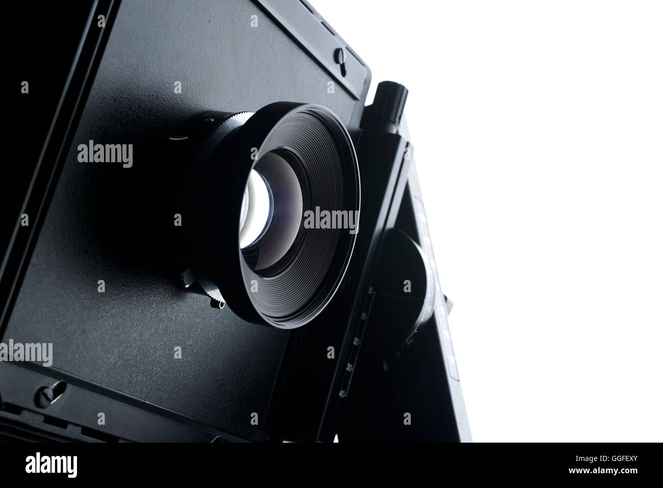 Profesional large format view camera, isolated on white background ...