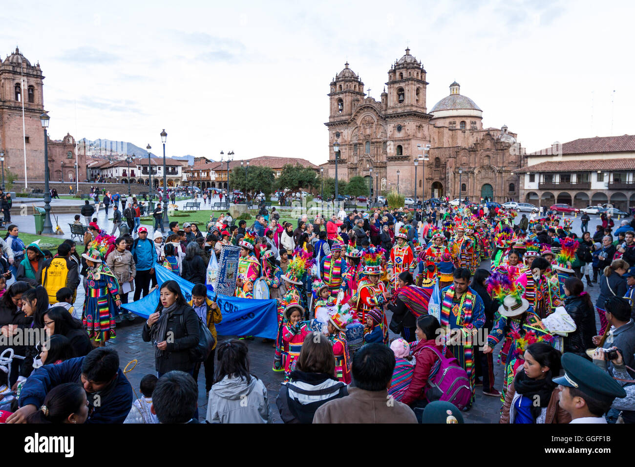 Cusco, Peru - May 13: Native people of Cusco dressed in colorful ...