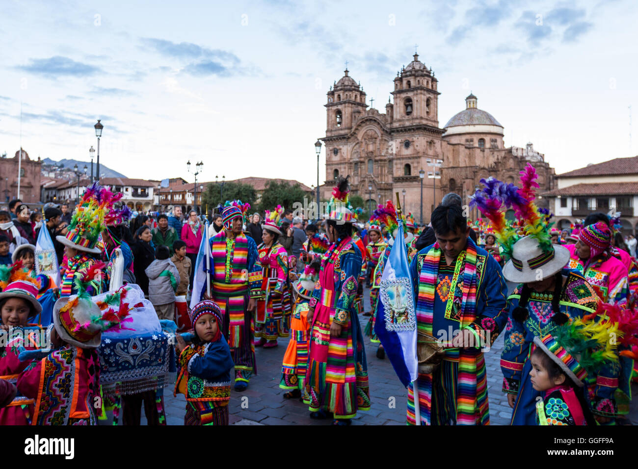 Cusco, Peru - May 13: Native people of Cusco dressed in colorful ...