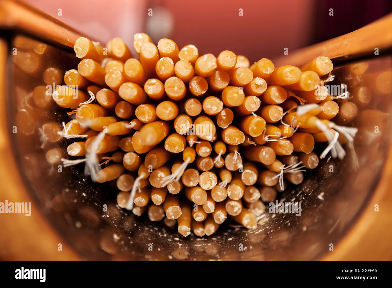 many candles in church Stock Photo - Alamy