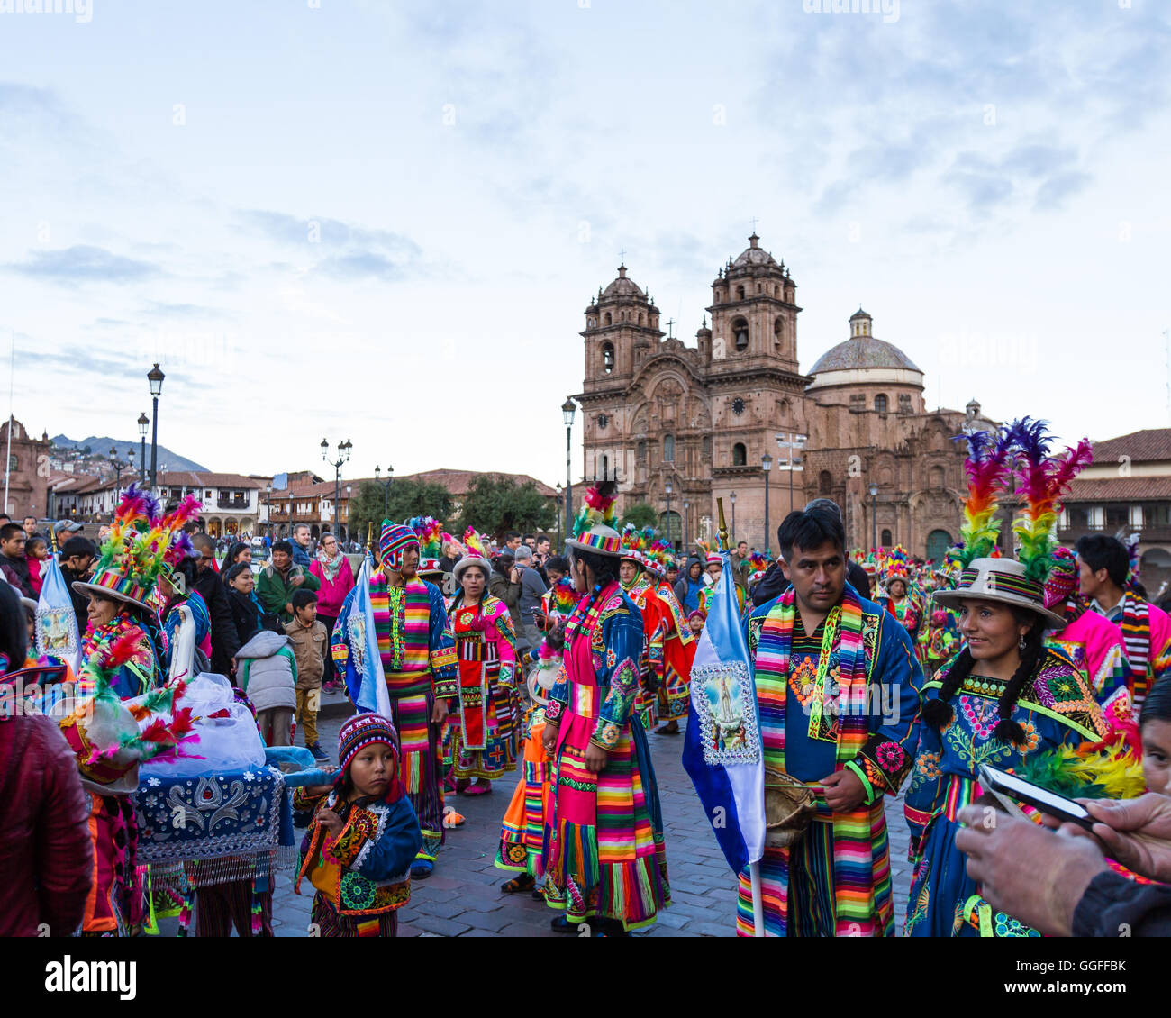 Cusco, Peru - May 13: Native people of Cusco dressed in colorful ...