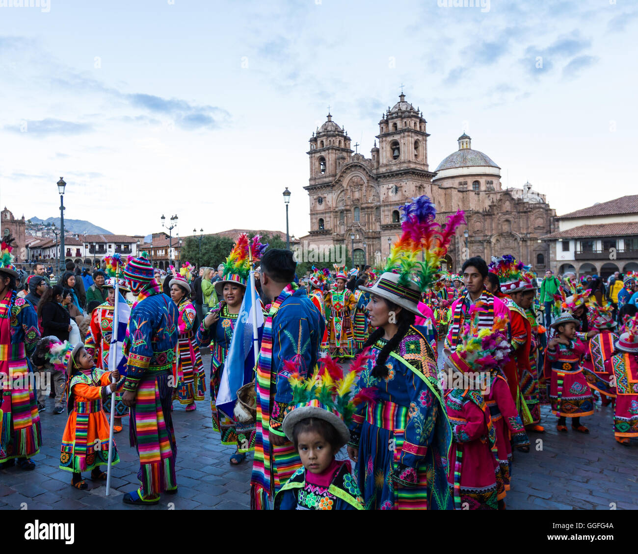 Cusco, Peru - May 13: Native people of Cusco dressed in colorful ...