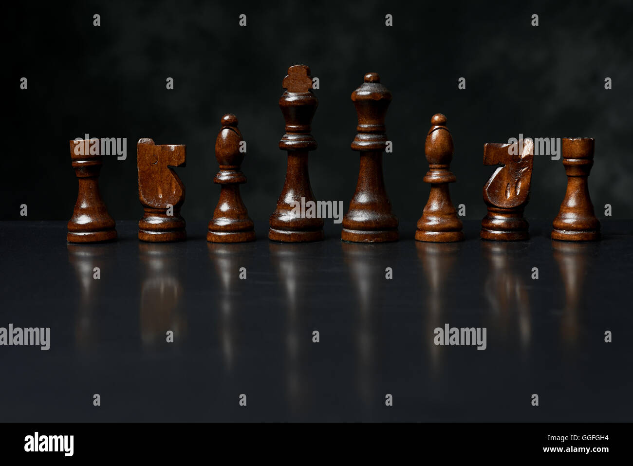 wooden chess pieces Stock Photo - Alamy