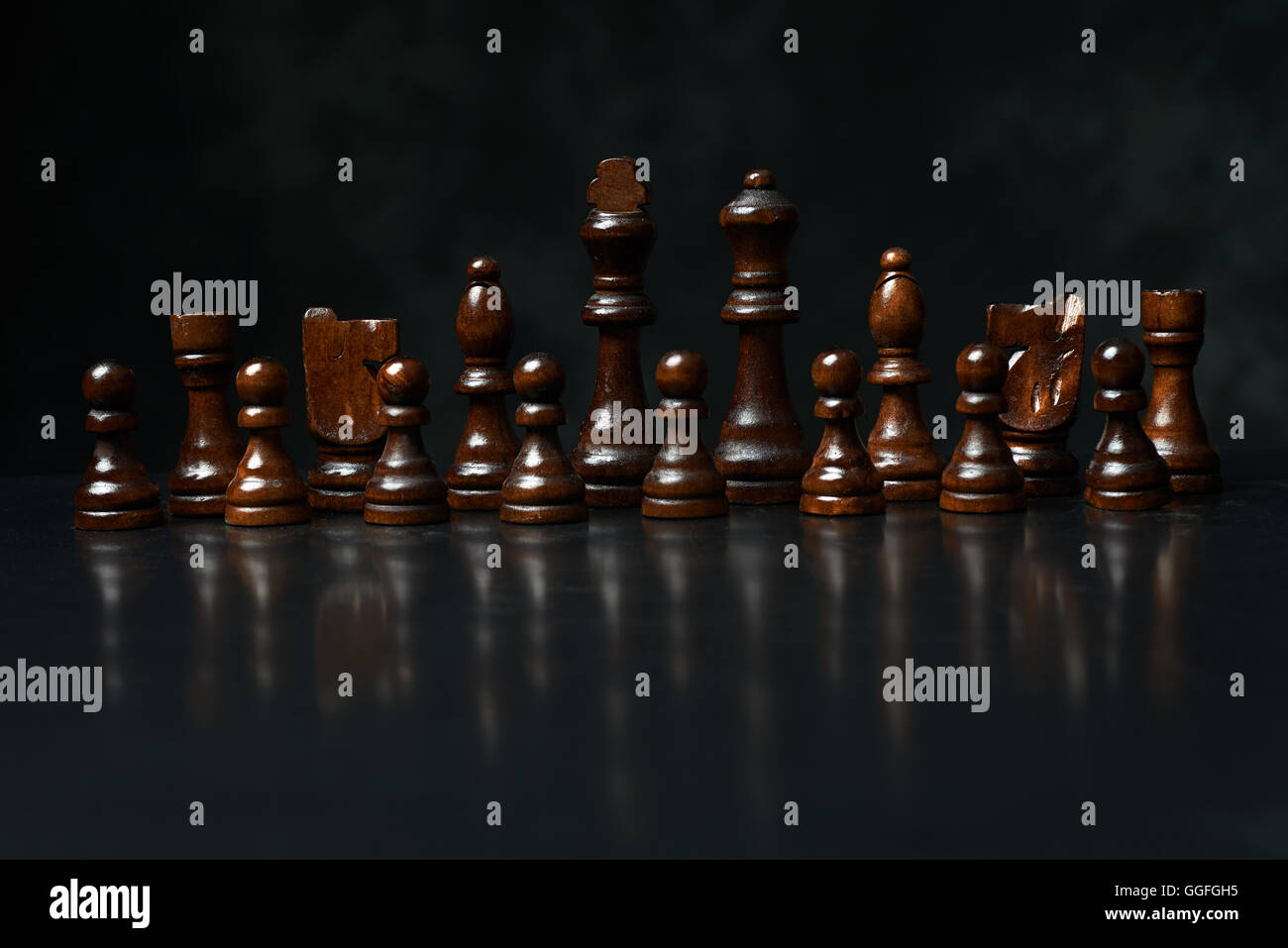 wooden chess pieces Stock Photo - Alamy