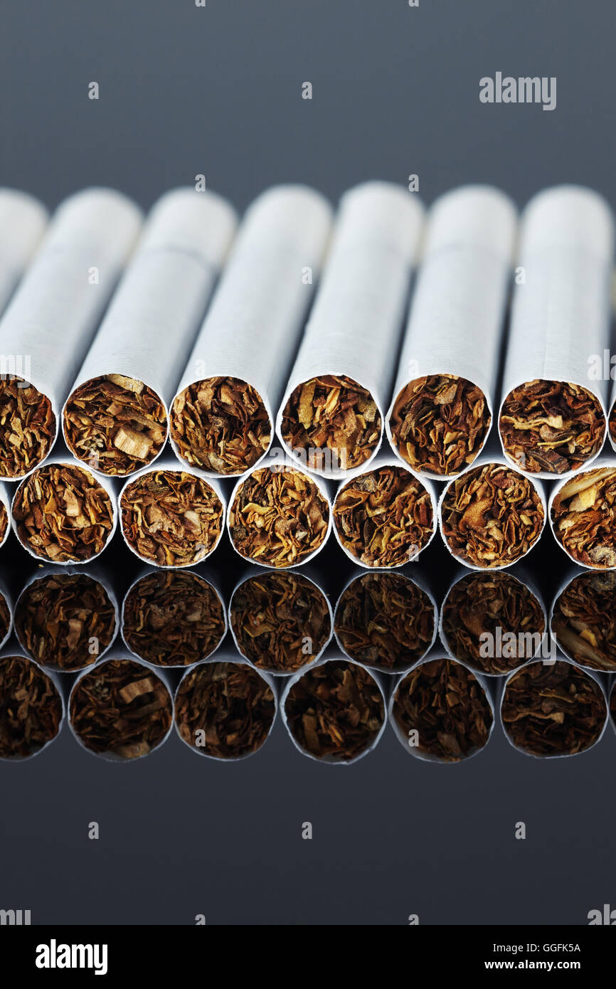 many cigarettes in raw close up Stock Photo - Alamy