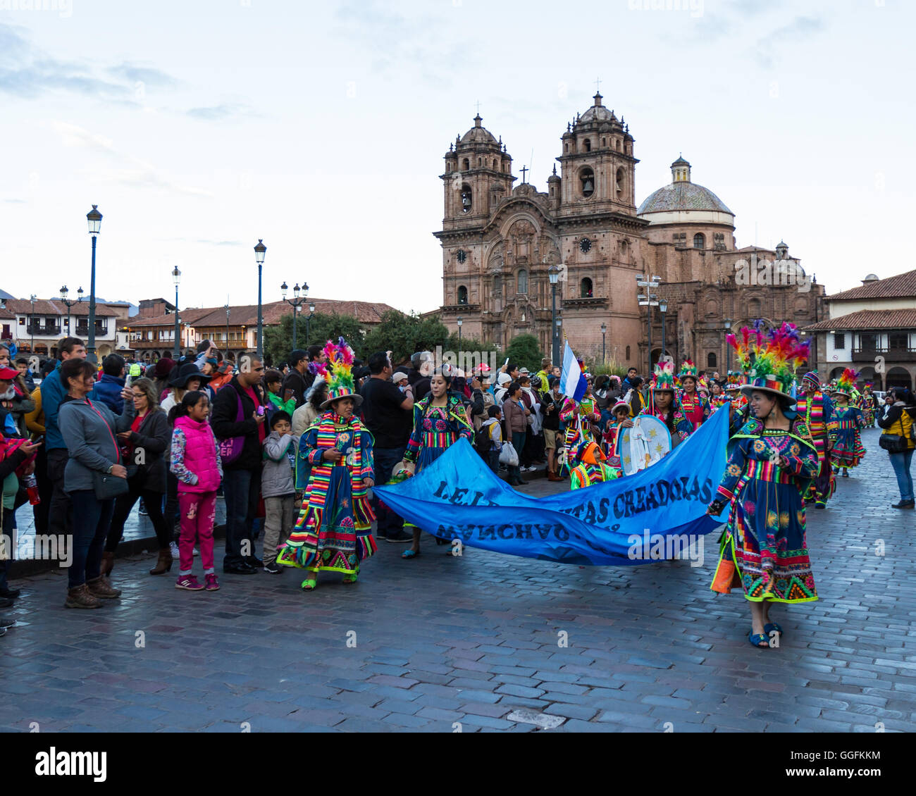 Cusco, Peru - May 13: Native people of Cusco dressed in colorful ...
