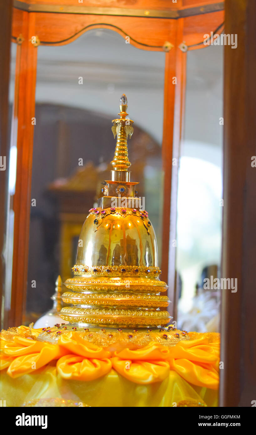Interior View Of Temple Of The Sacred Tooth Relic, Sri Lanka Stock ...
