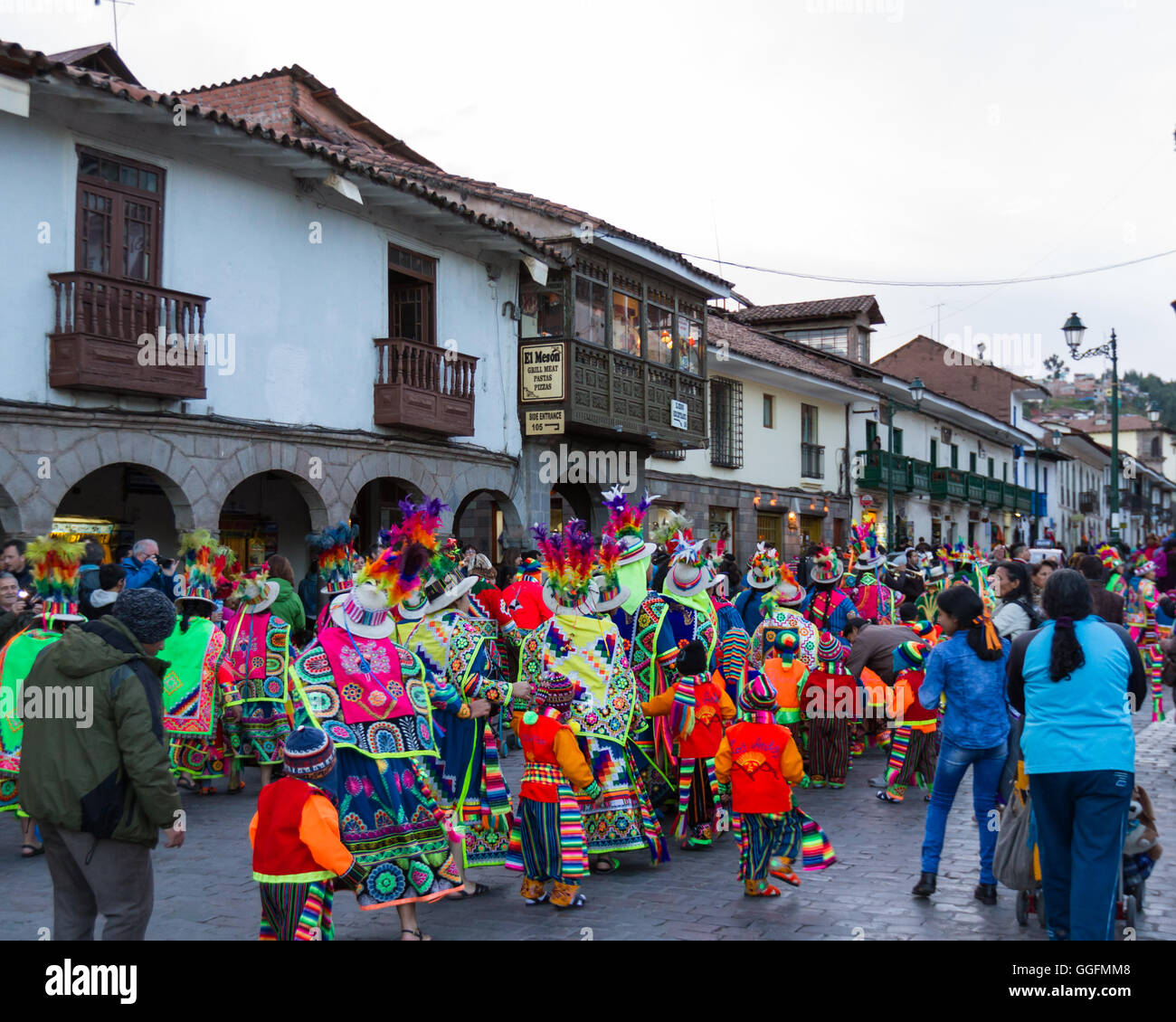 Cusco, Peru - May 13: Native people of Cusco dressed in colorful ...
