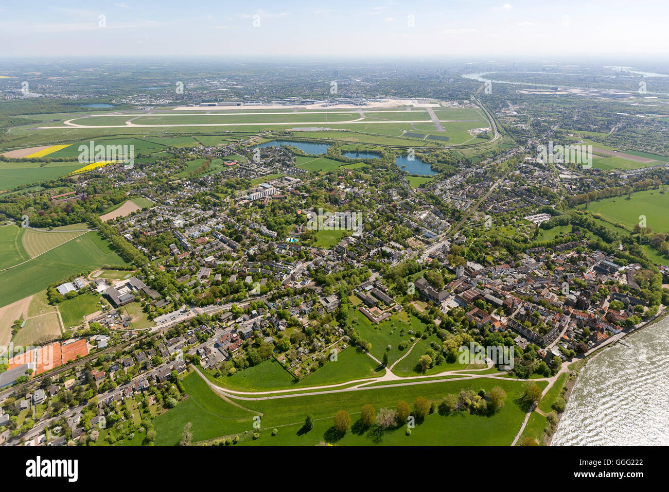 Aerial view, Kalkum, Aerial photo, Areas of Dusseldorf, Aerial photo ...